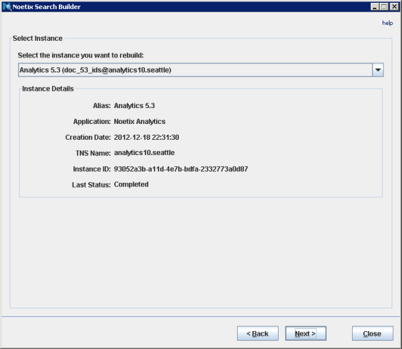 Rebuild Search Instance – Angles for Oracle