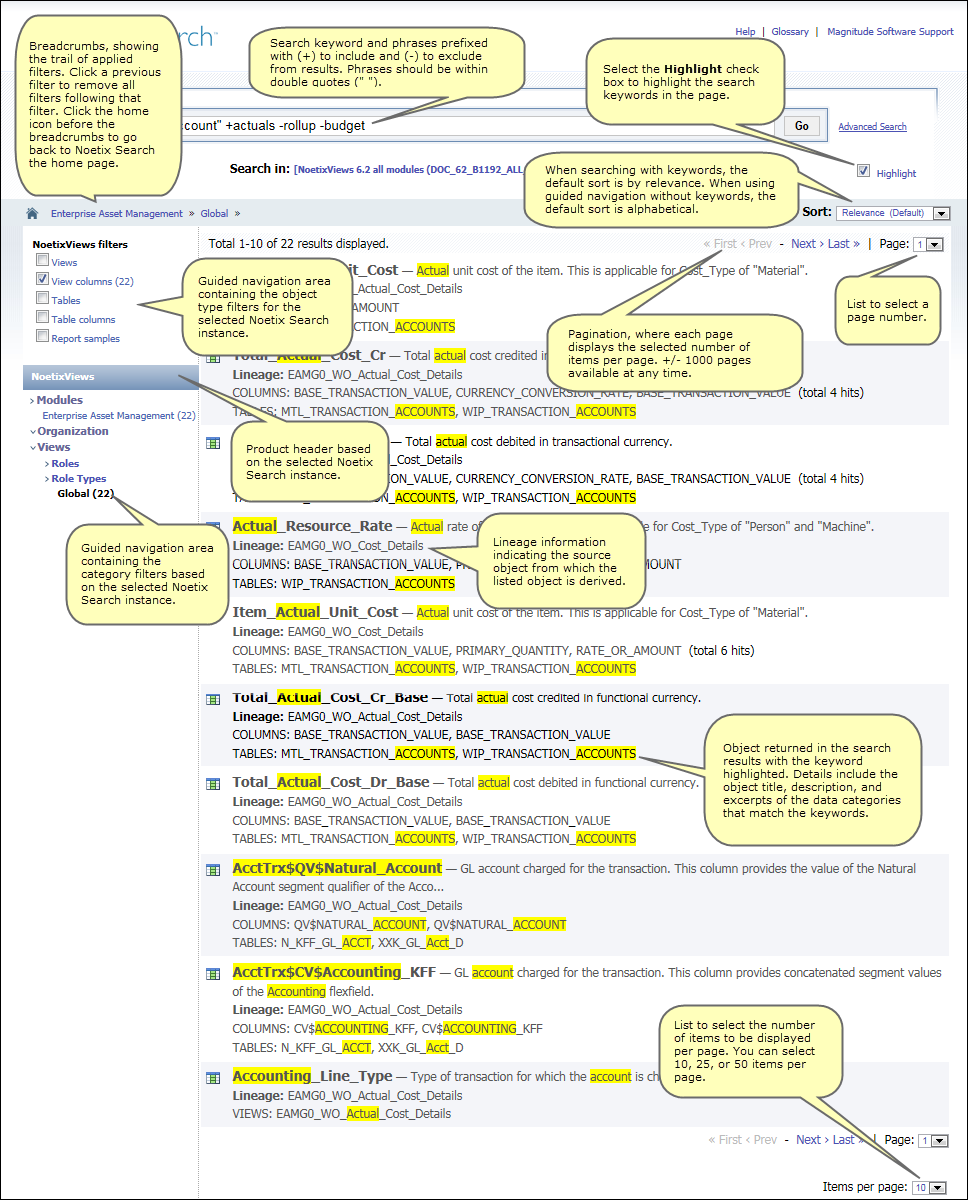 Results Page – Angles for Oracle