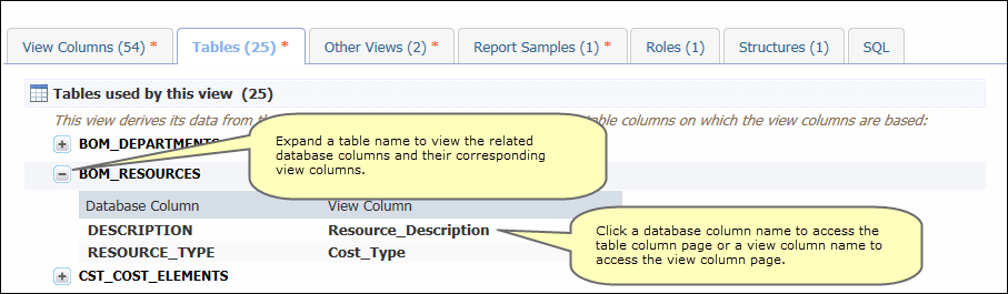 View Details Page – Angles for Oracle