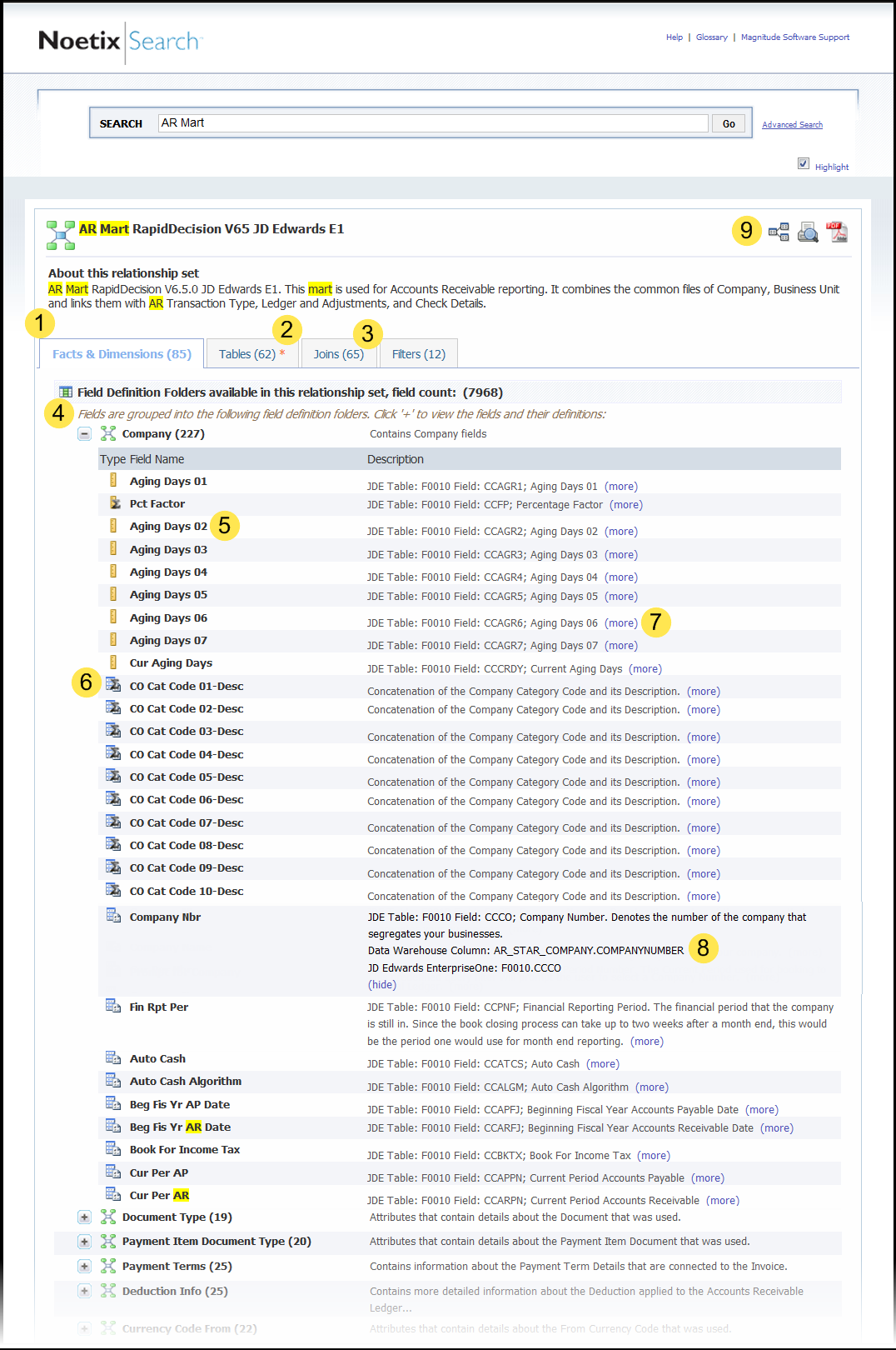 Relationship Set Details Page – Angles for Oracle